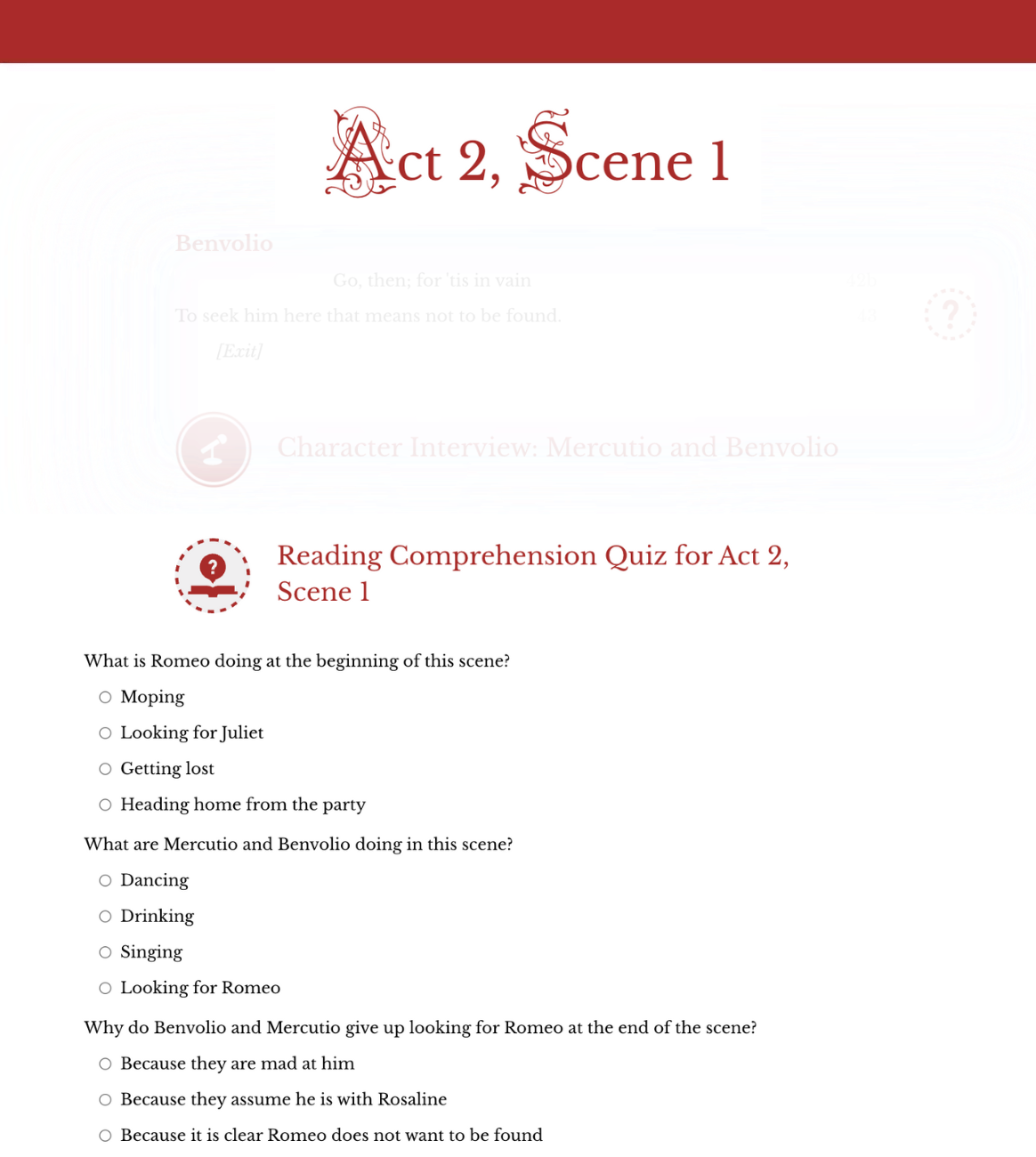 Features | myShakespeare